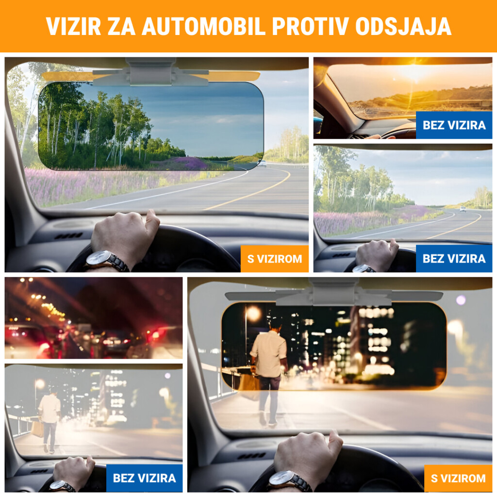 ANTIREFLEKTIRAJUĆI VIZIR S UV ZAŠTITOM ZA AUTOMOBIL VISORSHIELD™ ⋆ ...